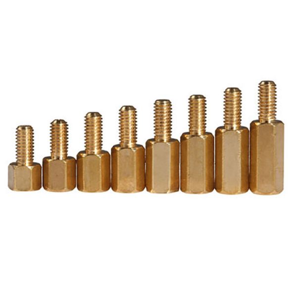 Quality Grade4 Hexagon brass column nuts Male Female Thread Hex Nut Bolt Support Column Pillar Spacer PCB Standoff for sale