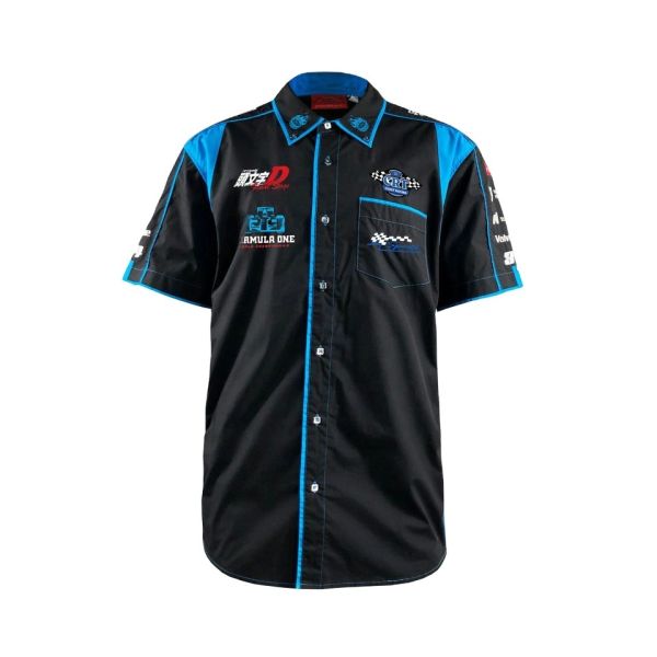 Quality Sample Customized Logo F1 Shirt for Men 2024 Summer Casual Clothing Polyester Shirts for sale