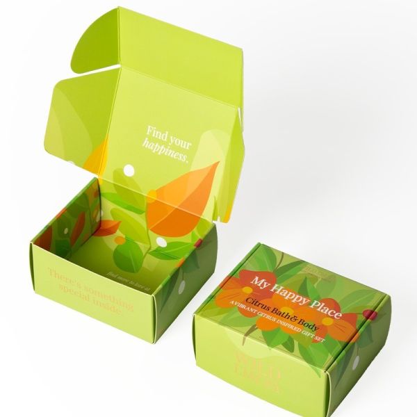 Quality Double Side Paper Packaging Box Green Ivory Board Box for Chocolate Pantone CMYK for sale