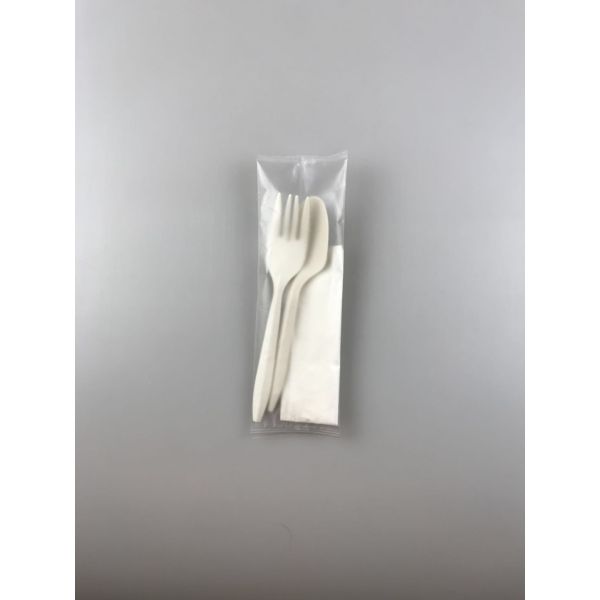 Quality Custom Logo Biodegradable Flatware Disposable Spork with Individual Wrapping and for sale