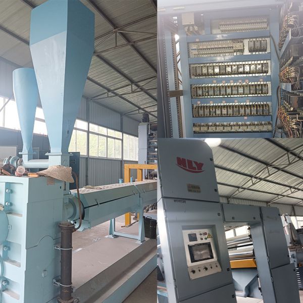 Quality Second Hand PP Woven Bag Machine Flat Yarn Extruder Machine With Pin Roller Fibrillator for sale