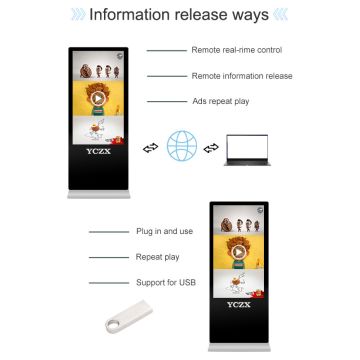 Quality Indoor LCD Advertising Player , Touch Screen Digital Information Display for sale