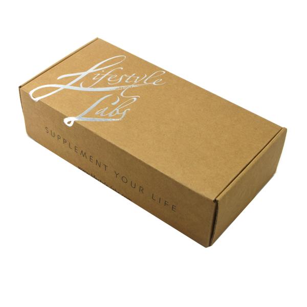 Quality Silver Hot Foil CMYK 4C Printing Kraft Corrugated Boxes , Cardboard Carton Box for sale