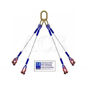 Quality 10-Ton Lifting Capacity Galvanized Sling Cable 4 legs Offshore Container Steel for sale