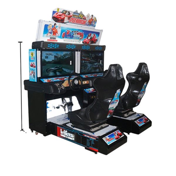 Quality 2 Players Safe Arcade Car Game Machine Car Games 3d Racing Machine For Fun City for sale