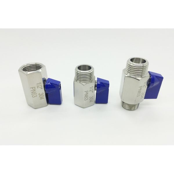 Quality Pn63 Bsp Female Threaded 316 Ss Mini Ball Valve for sale