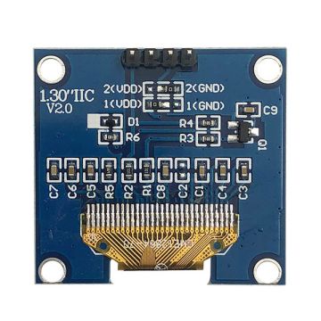 Quality Passive Matrix 1.3 Inch I2C OLED Display 128x64 COG PCB 4 Pins for sale
