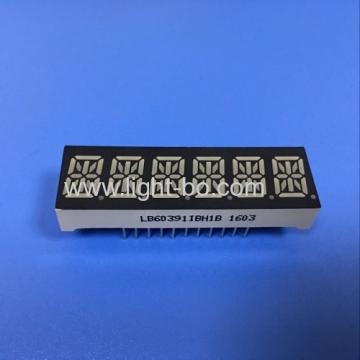 Ultra blue 6 digit 10mm 14 segment led display common anode for multimedia