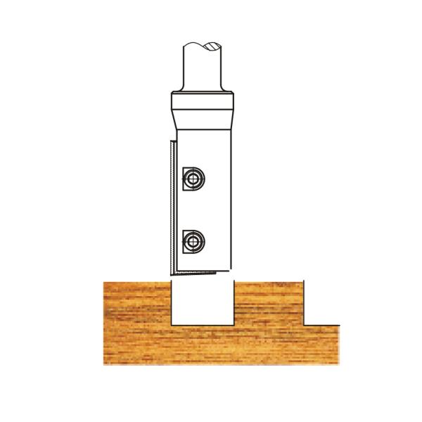 Quality Cutting Dia 8mm 22mm Straight Flute Router Bit With Double Sided Insert Blade for sale