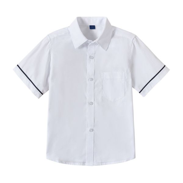 Quality Schoolwear Formal Shirts Custom White Shirts Short Sleeve Regular Fit for sale