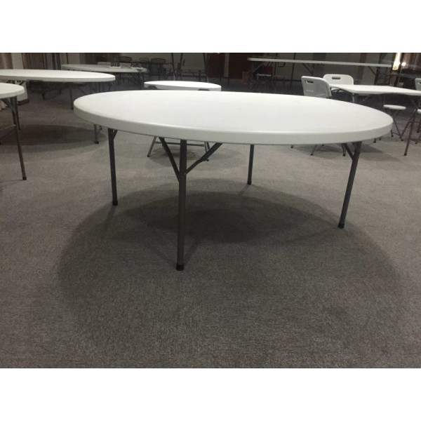 Quality Function Mail Packing HDPE Blow Molded Plastic Round Banquet Folding Table for for sale
