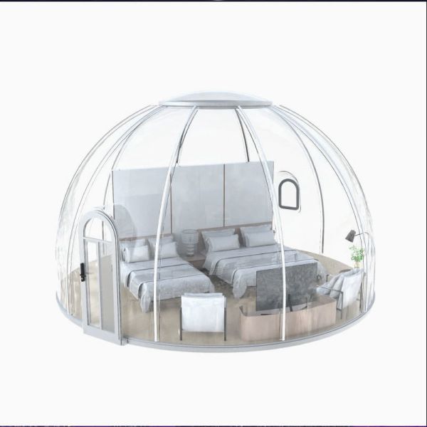 Quality Solid Sheet Homes Prefab Outdoor Bubble Tent Restaurant Night Scene Transparent Camping Tent for sale