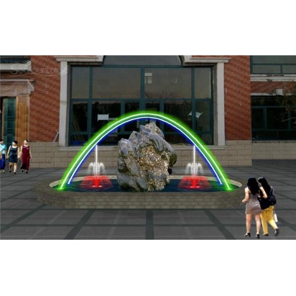 Quality Clear Beautiful Glazy Water Column Jumping Jet Fountain for sale