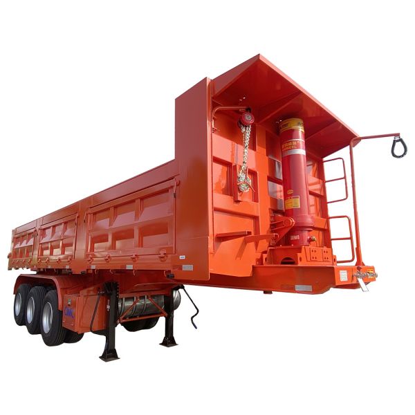 Quality High Capacity 3 Axles Tractor Dumper Coal Transport Semi Trailer for 50-80 Tons Cargo for sale