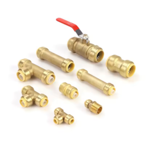 Quality Brass Push Fit Fittings 1/2 Inch for PEX-AL Pipes Lead-Free for sale