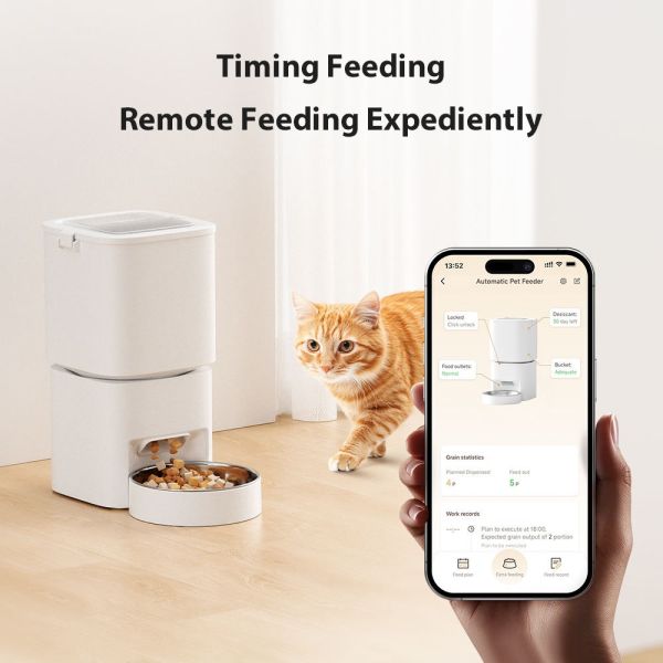 Quality Smart Automatic Cat Dog Pet Feeder Large 6 Liter Capacity Eco-Friendly Solid for sale
