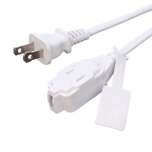 Quality 2X16AWG White 2 Pin Home Microwave Oven Plug Electrical Cord Extension Cords for for sale