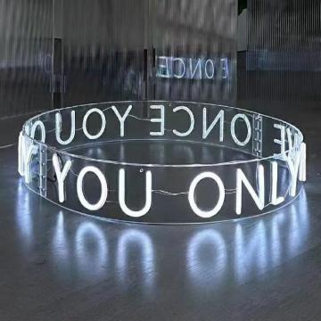 Quality Customized Hanging Rings Neon Light for Personalized Ceiling 12V AC Input for sale
