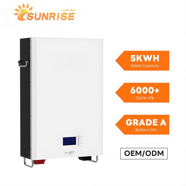 Quality Wall Hanging Installation LiFePO4 48V 100Ah Lithium Ion Battery for Home Energy for sale