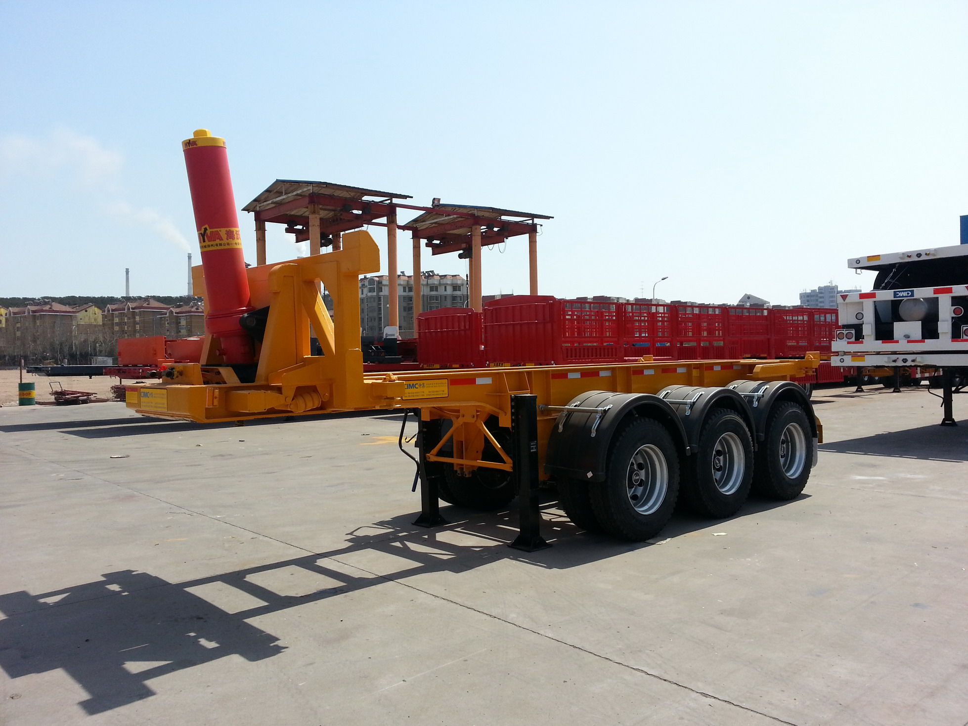 tip chassis for containers hydraulic dump trailer 45 ton - CIMC VEHICLE ...