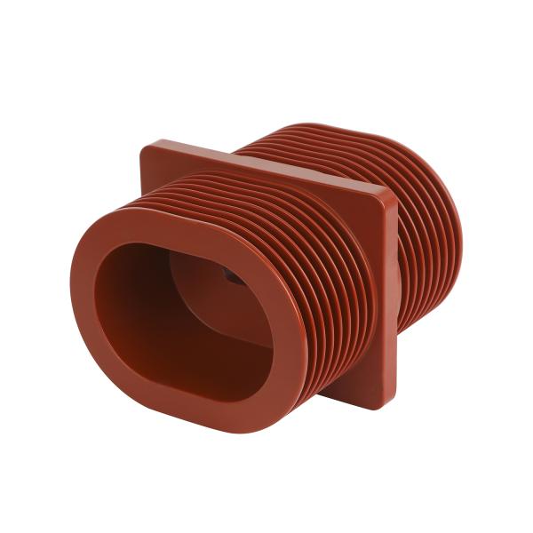 Quality Red Epoxy Resin Wall Insulated Bushing , Epoxy Resin Busbar Through Insulator for sale