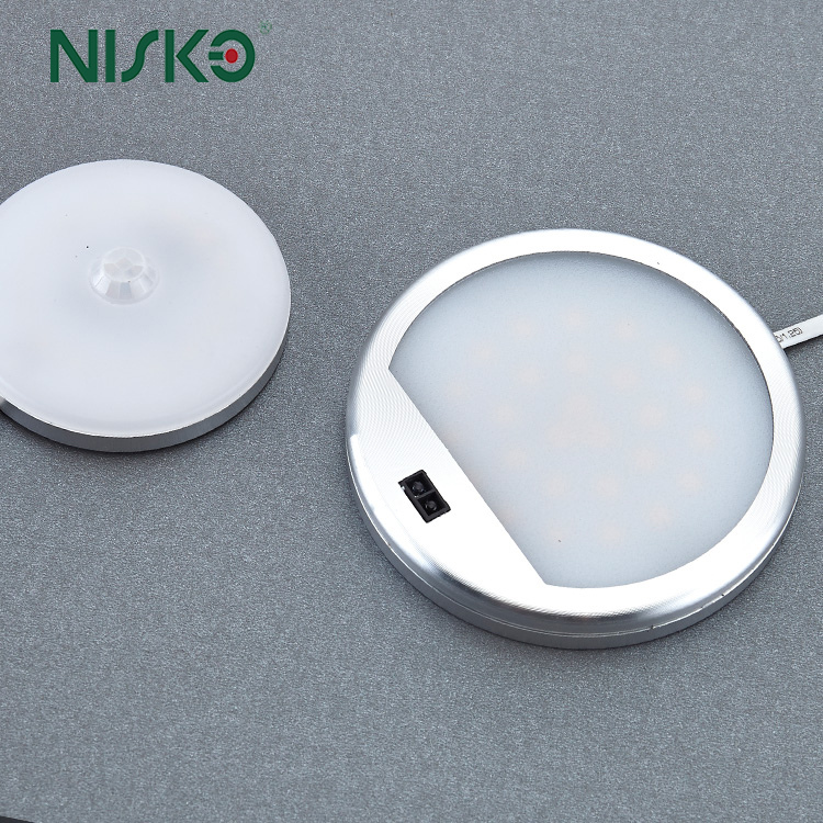 Quality DC 12V Dimmable Round Down Cabinet Lights 3W Motion Sensor Switch Ceiling Dome for sale