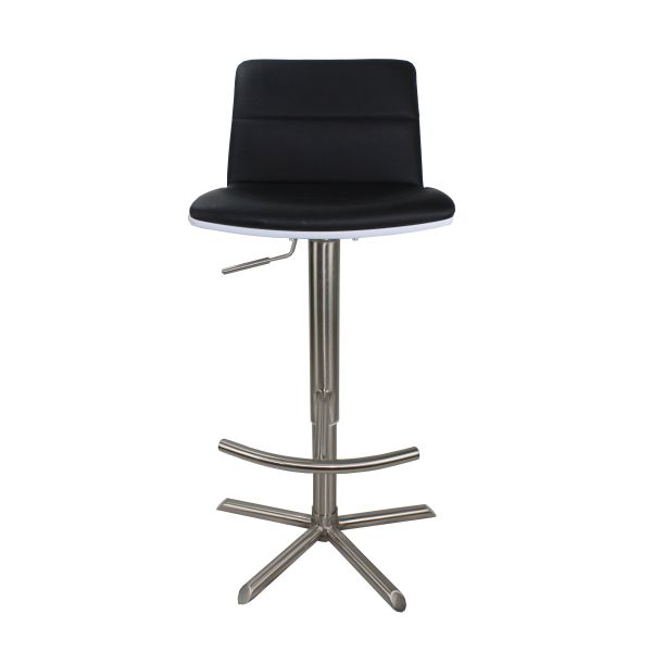 Quality Round T Footrest SGS Brushed Pu Leather Bar Stool for sale