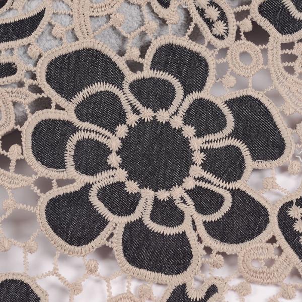 Quality Lightweight Water Soluble Lace Polyester Embroidery Guipure Chemical Lace Trim for sale