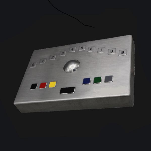 Quality Desktop Type Industrial Keyboard With Trackball For Self Service Equipment for sale