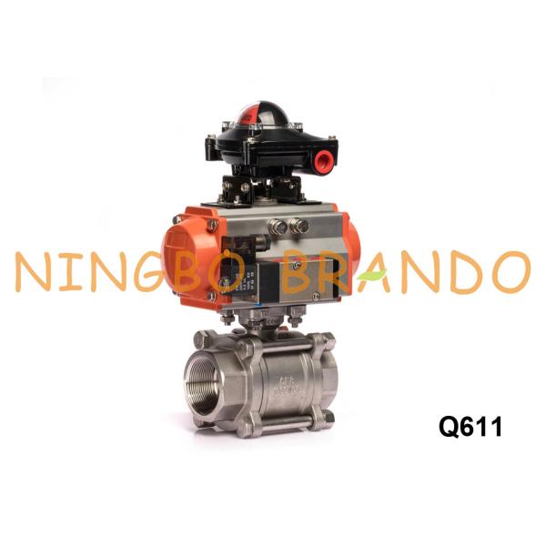 Quality Pneumatic Actuated Ball Valve With Solenoid Valve Limit Switch for sale