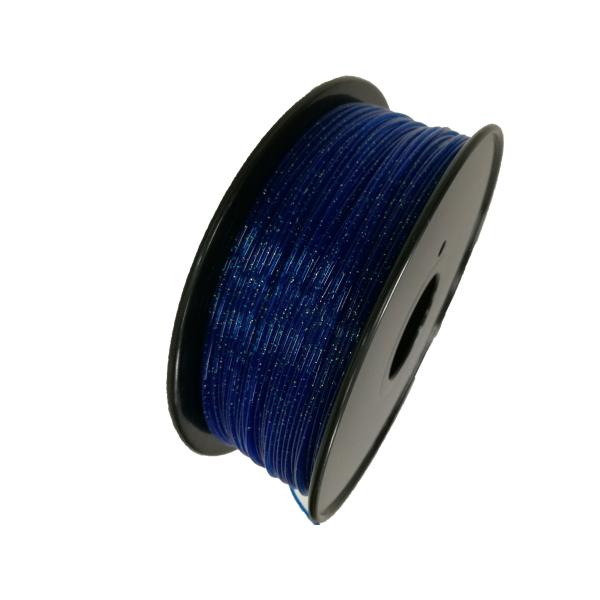 Quality Blue Color Flexible 3D Printer Filament 1.75 3.0mm Twinkling Filament 200°C - for sale