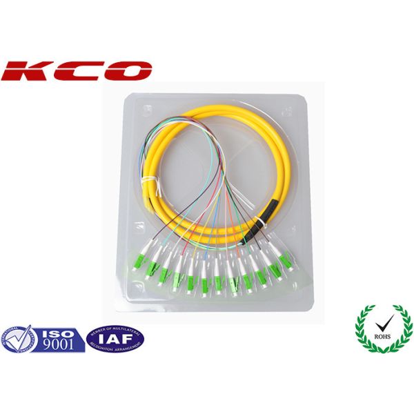 Quality LC APC Optical Fiber Single Pigtail Optical Fiber / Fanout LC Pigtail Fiber Optic Connectors for sale