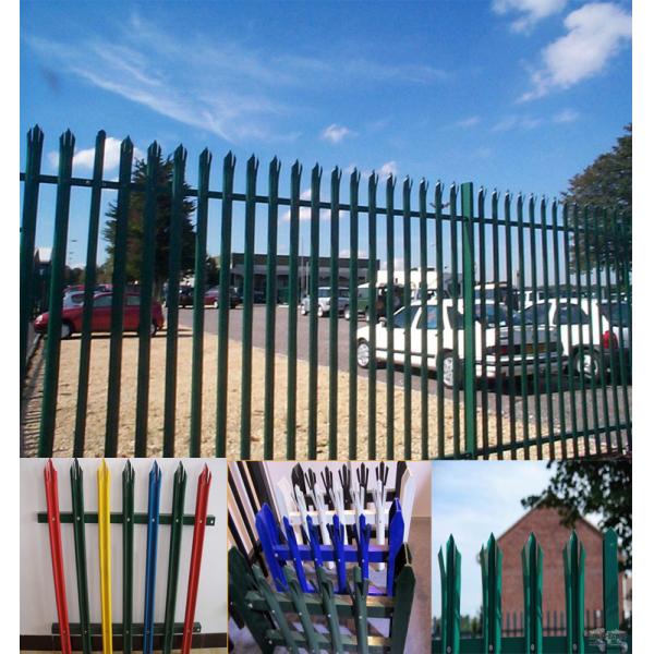 Quality Low Prices galvanized steel fence price post brackets palisade fence for sale