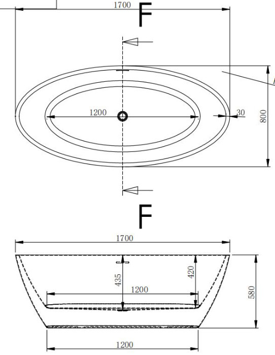 Oval Typical Luxury Freestanding Bathtub Egg Design Bulk Packing for Option