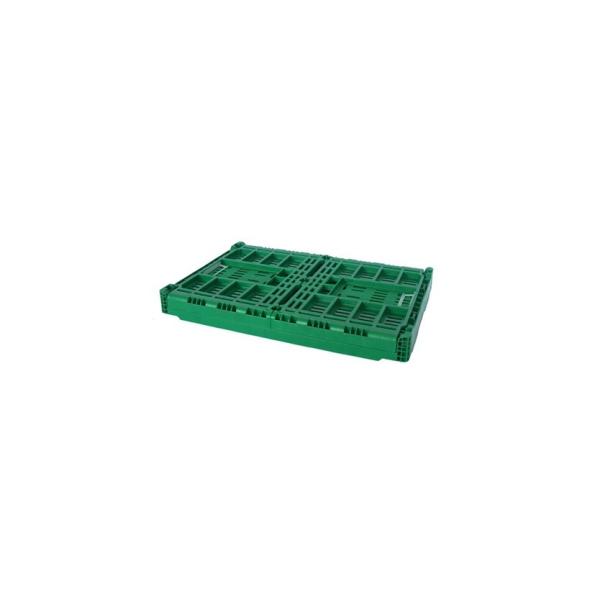 Quality Custom Large Green Collapsible Plastic Crate For Vegetable Fruit Virgin PP for sale