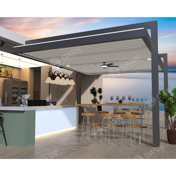 Quality Lightweight Attached Aluminum Louvered Pergola Light Duty For Patio Backyard Garden for sale