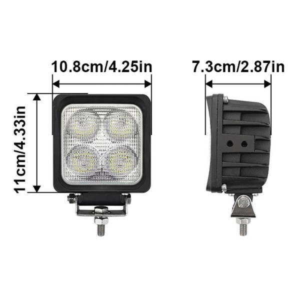 Quality High Power LED Mining Lights 40W Square Truck Lights 12V Customized for sale