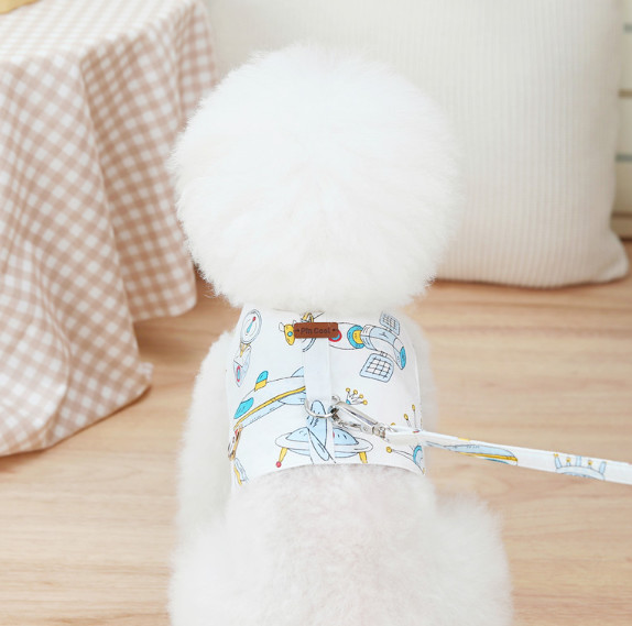 white cat harness