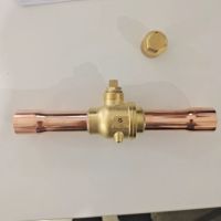 Quality Brass 3/8 Refrigeration Ball Valve Precision Adjustment DN4 Valve Two Handles for sale