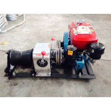 Quality Portable Cable Winch Puller Cylindrical Shape With Water Cooled Diesel Engine for sale
