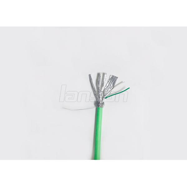 Quality Network Al Foil Shielded Copper Braiding SFTP Cat6a Cable for sale