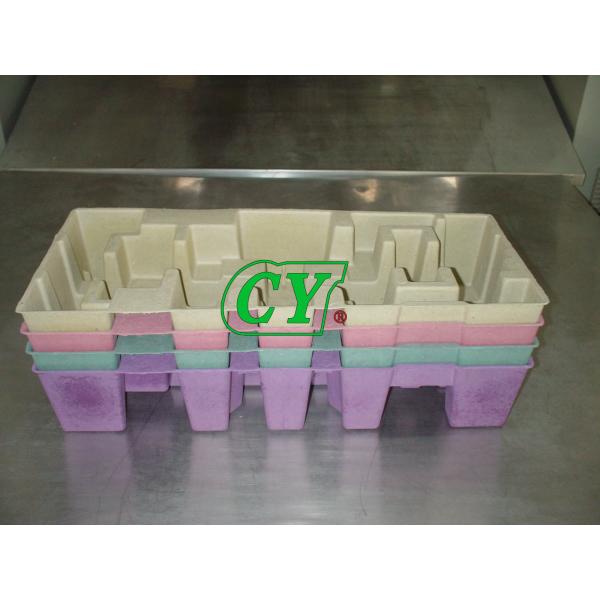 Quality Disposable Molded Pulp Trays Biodegradable Pulp Industrial Package for sale