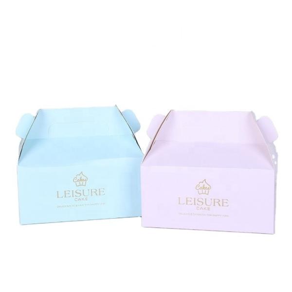 Quality Gift Pastry Cake Box Packaging Biodegradable Green White Tall Mini Wedding for sale