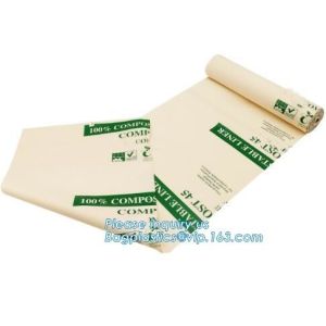 Quality Compostable Disposable Biodegradable Plastic Custom Printed Flat Garbage Bag, for sale
