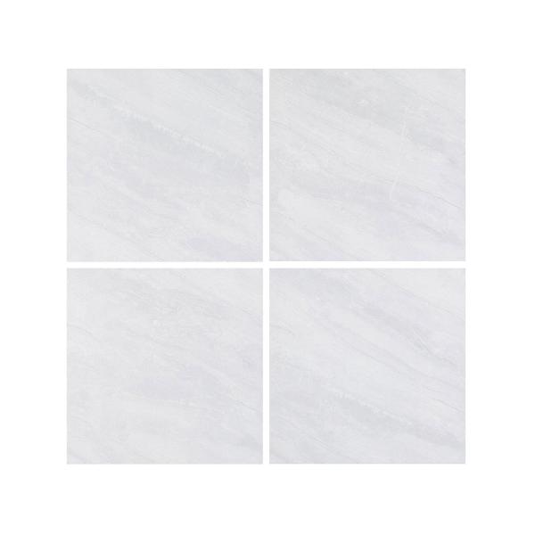 Quality Bathroom Light Gray Glazed Glossy Ceramic Rustic Tile Acid Resistance for sale