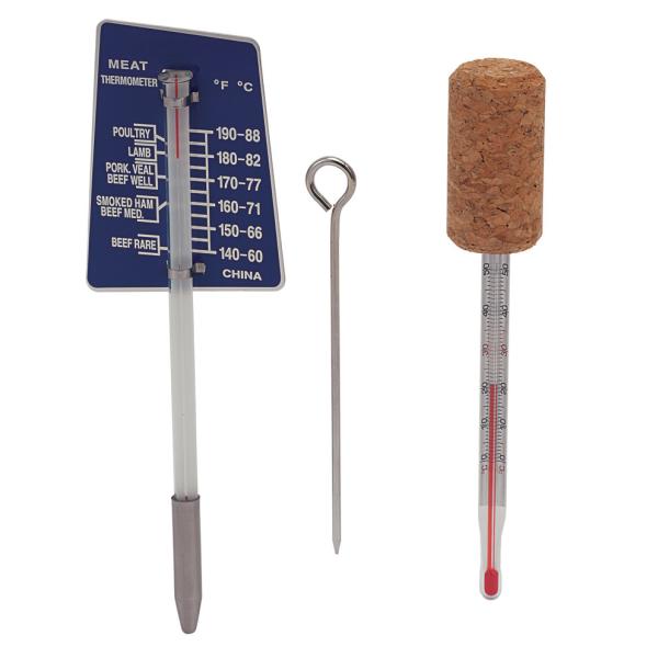Quality Glass Tube Wine / Meat Cooking Thermometer Set Transparent Color Tailor Made for sale
