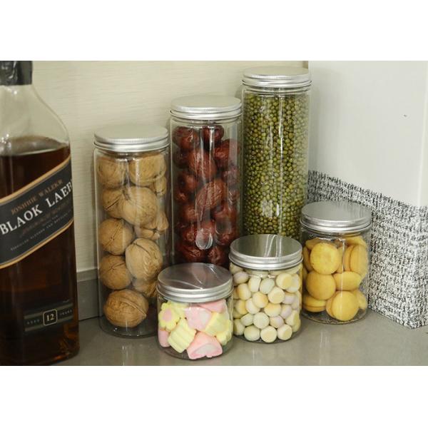 Quality 65mm Plastic Jar Containers Transparent PET Wide Mouth Jars ODM for sale