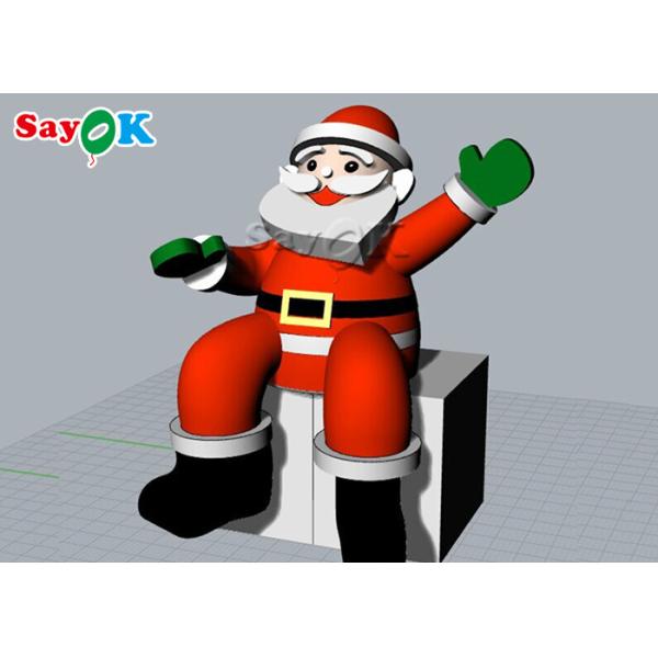 Quality 2m Inflatable Holiday Decorations Christmas Sitting Santa for sale