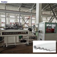 Quality PLC Control Single Wall Corrugated Pipe Production Line for PP PE PVC Raw for sale