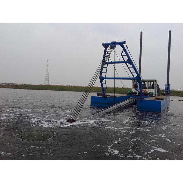 Quality Diesel 150cbm/H Blue Color Cutter Head Dredge / 16kw River Dredging Machine for sale
